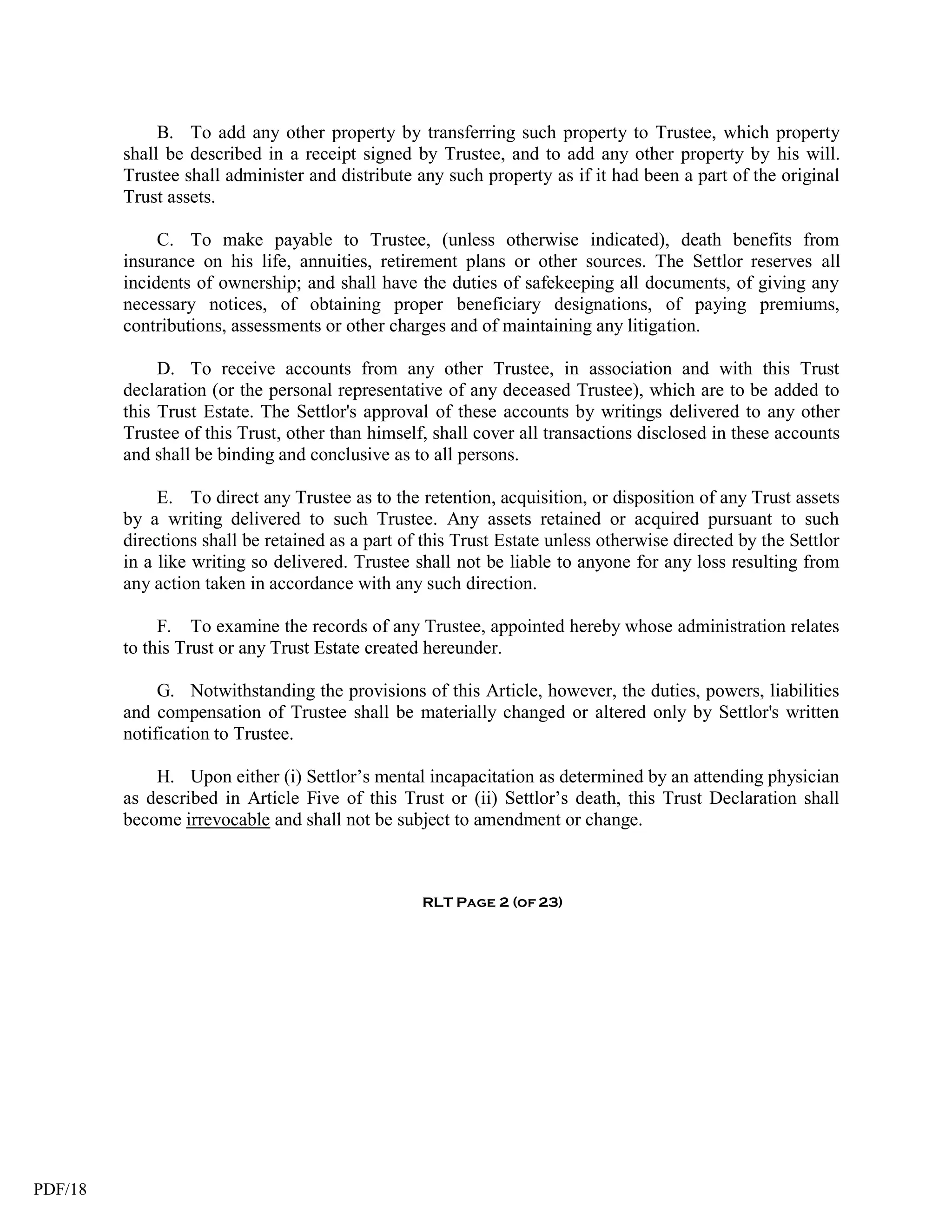 John Sample Trust - Demo | PDF