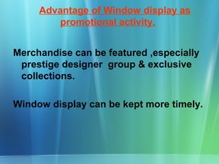 WINDOW DISPLAY | PPT