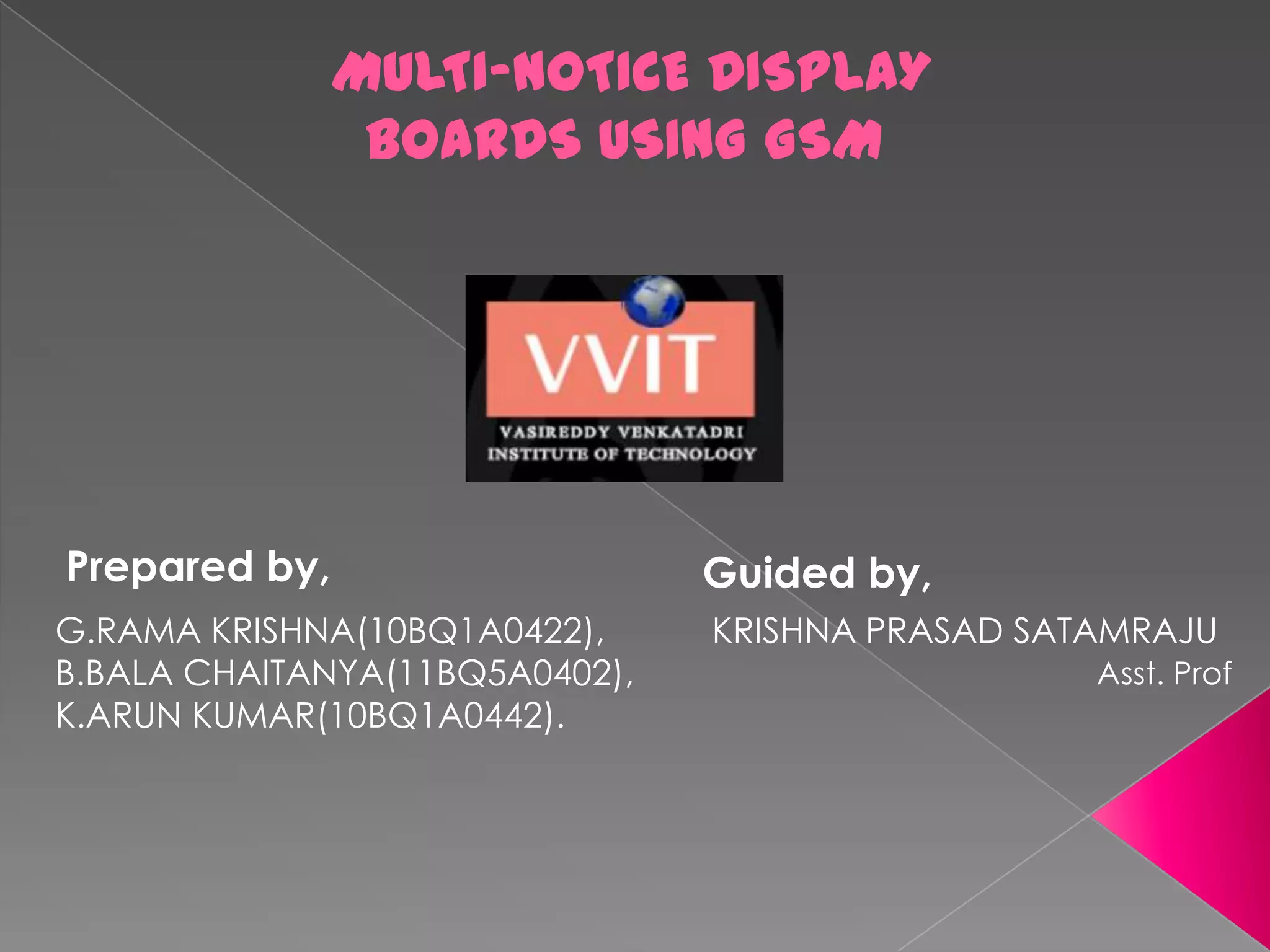 Digital Notice Board | PPTX
