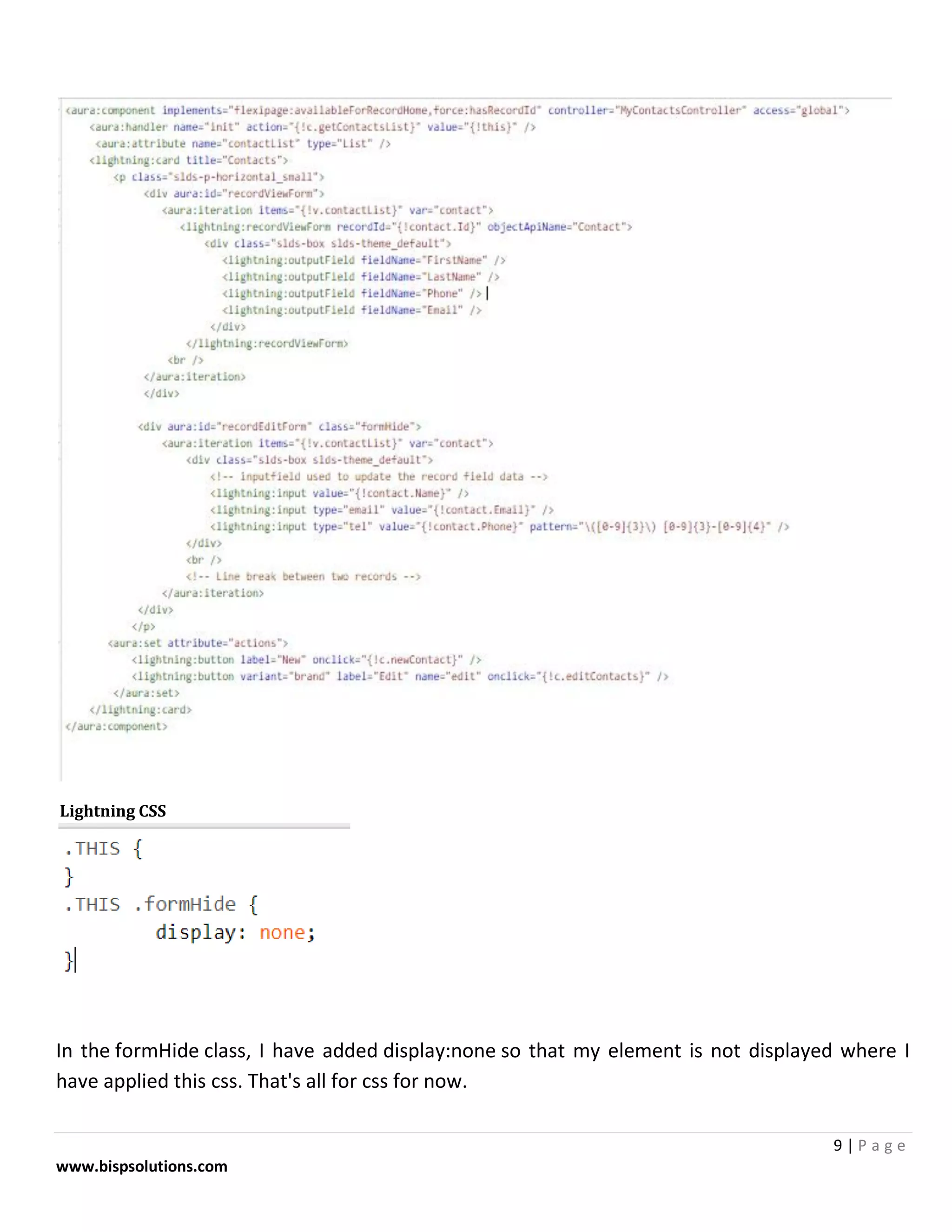 Display contact using aura and Ligtning components (apex and visualforce) converted | PDF