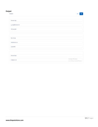 Display contact using aura and Ligtning components (apex and visualforce) converted | PDF