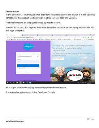 Display contact using aura and Ligtning components (apex and visualforce) converted | PDF