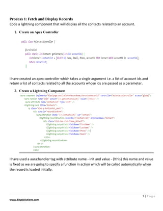 Display contact using aura and Ligtning components (apex and visualforce) converted | PDF