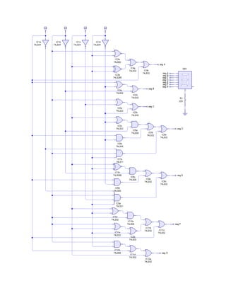 Electrónica digital: Display de 7 segmentos con compuertas lógicas | DOCX