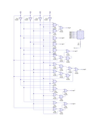Electrónica digital: Display de 7 segmentos con compuertas lógicas | DOCX
