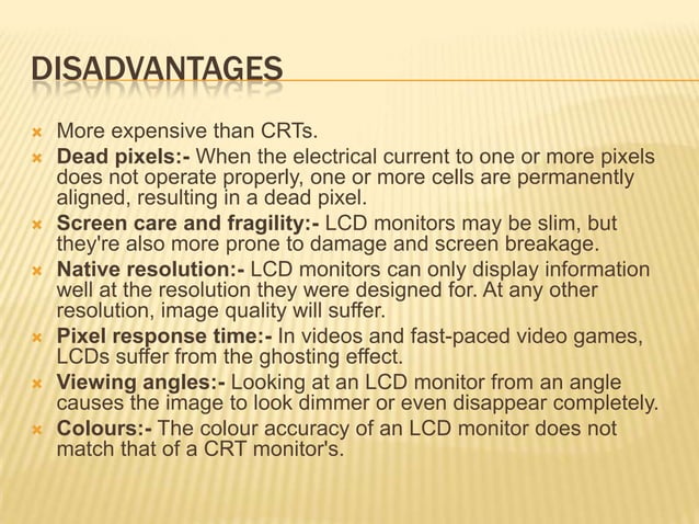 Display devices CRT and LCD screen | PPT