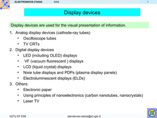 Display devices | PPT