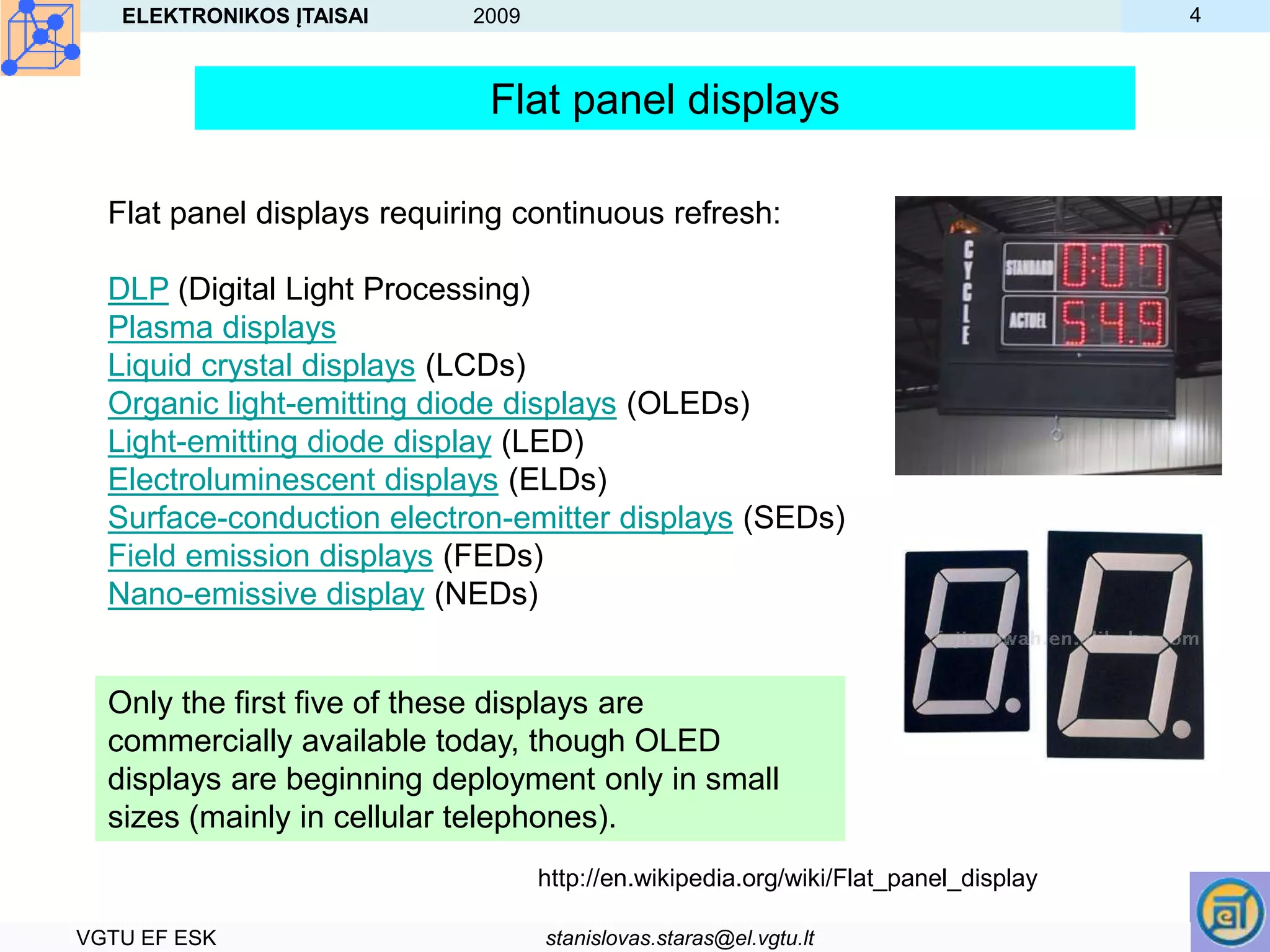 Display devices | PPT