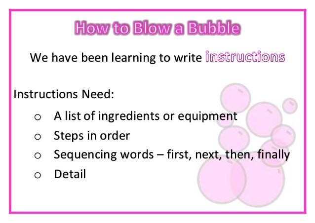 Display for how to blow a bubble