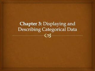Displaying and describing categorical data | PPT