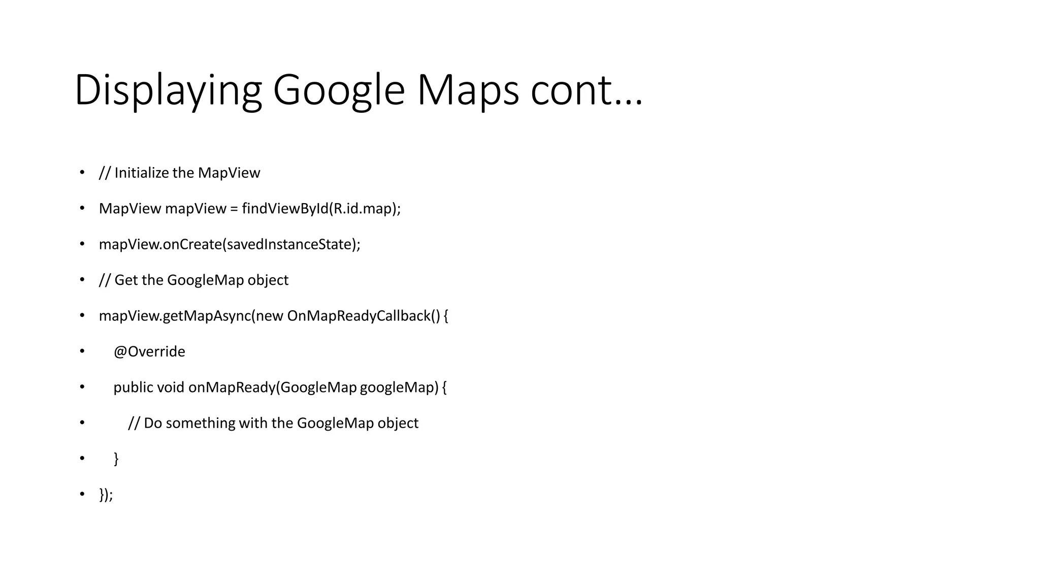 Displaying google maps in mobileapplication.pptx