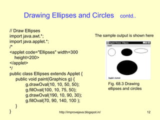 Displaying information within a window.68