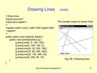 Displaying information within a window.68
