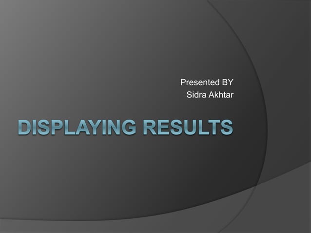 Displaying results APA Style | PPT