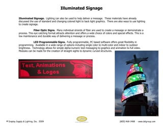 Display Lighting Presentation | PPT