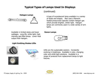 Display Lighting Presentation | PPT
