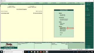 Display reports in tally | PPT