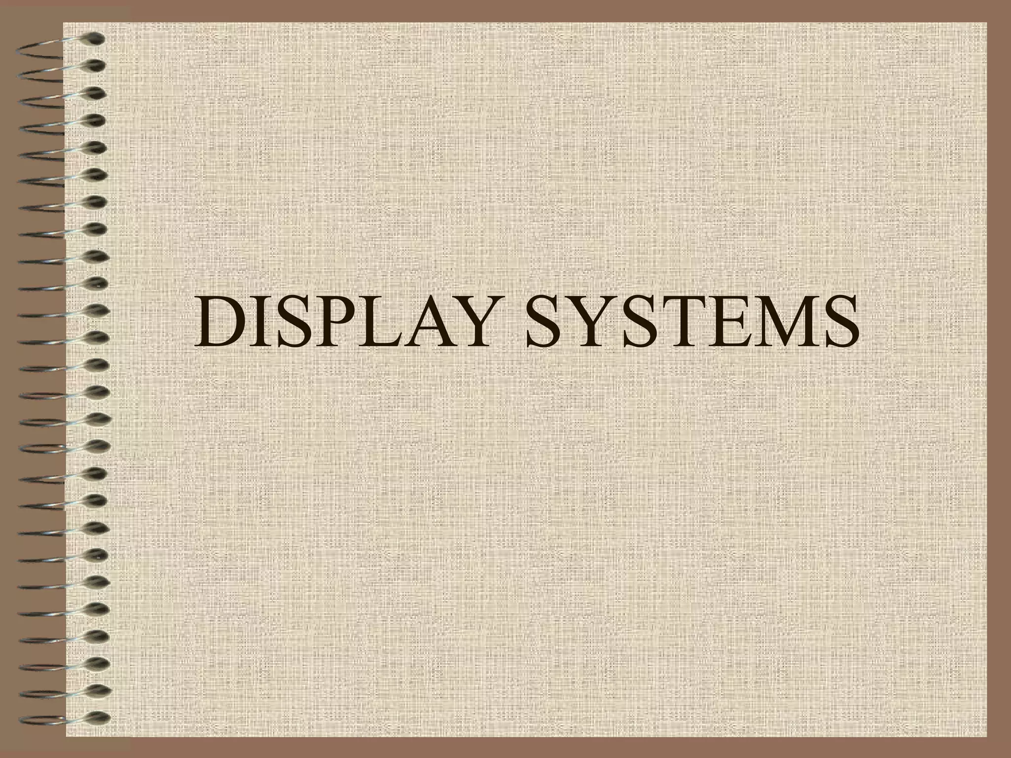 Display Systems | PPT