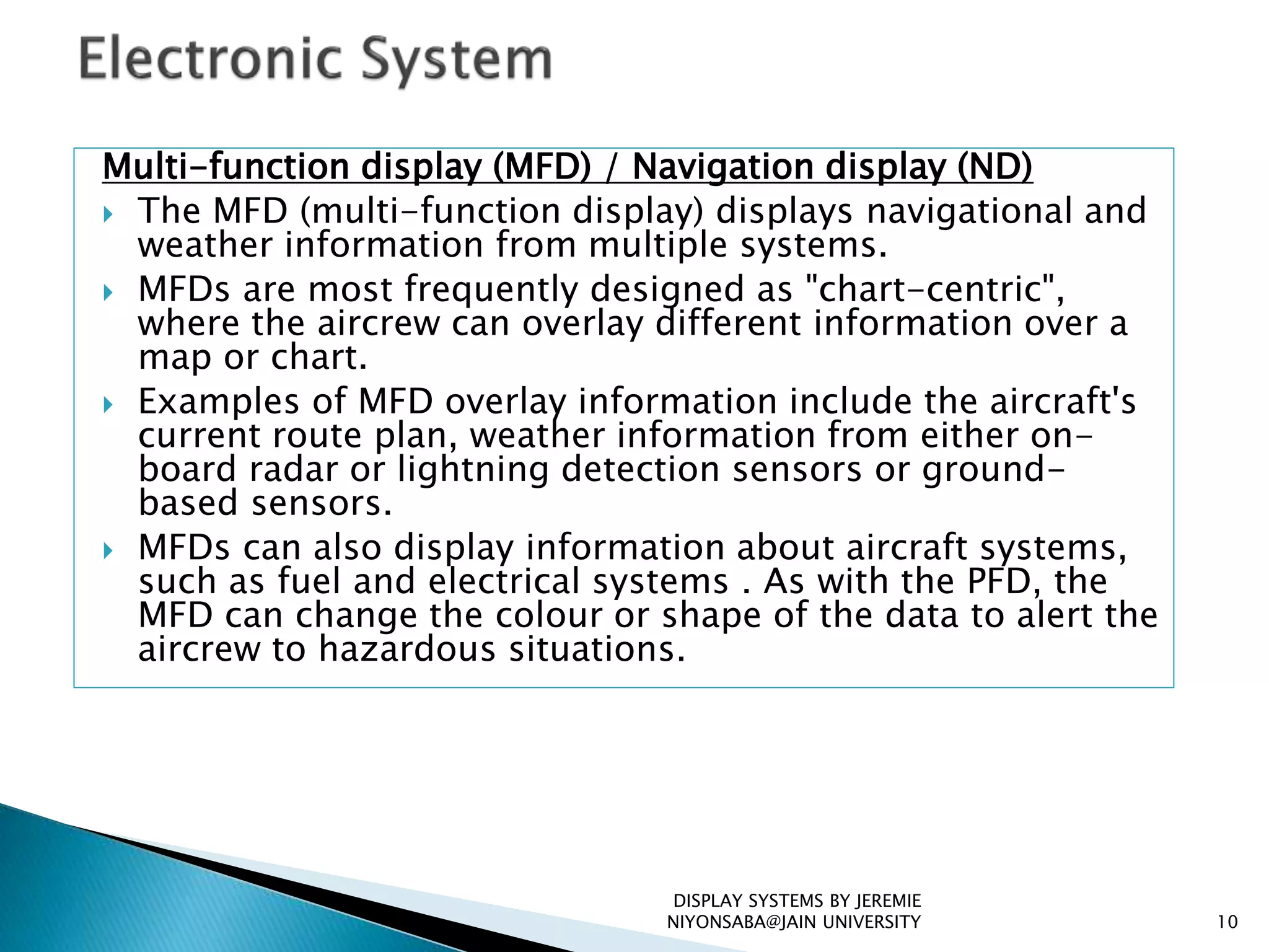 Display systems used in avionics | PPTX