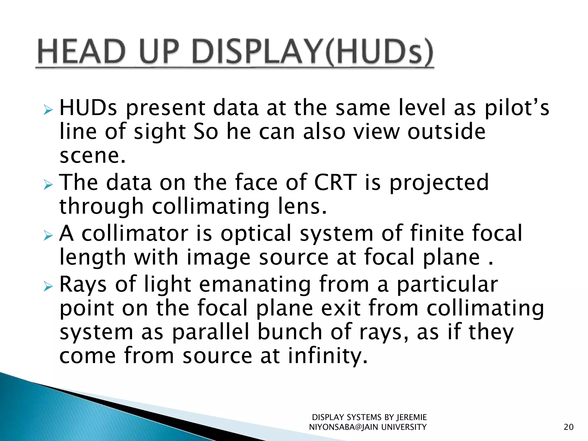 Display systems used in avionics | PPTX