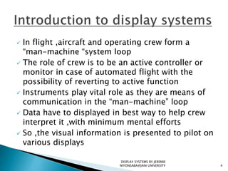 Display systems used in avionics | PPTX