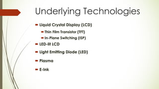 Display technologies | PPTX