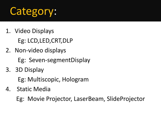 Display technology | PPT
