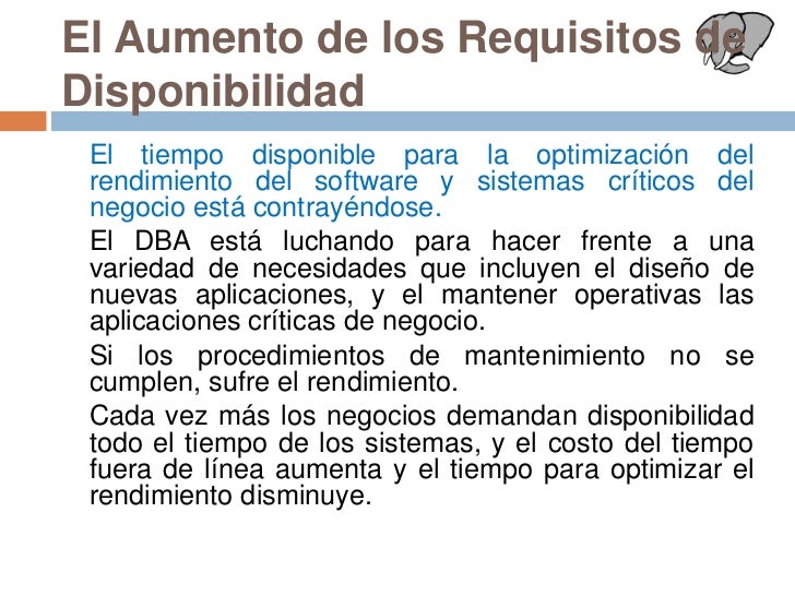 Disponibilidad de datos