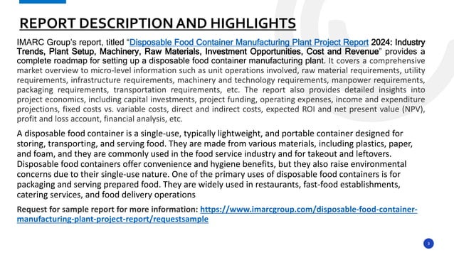 Disposable Food Container Manufacturing Plant Project Report.pptx ...