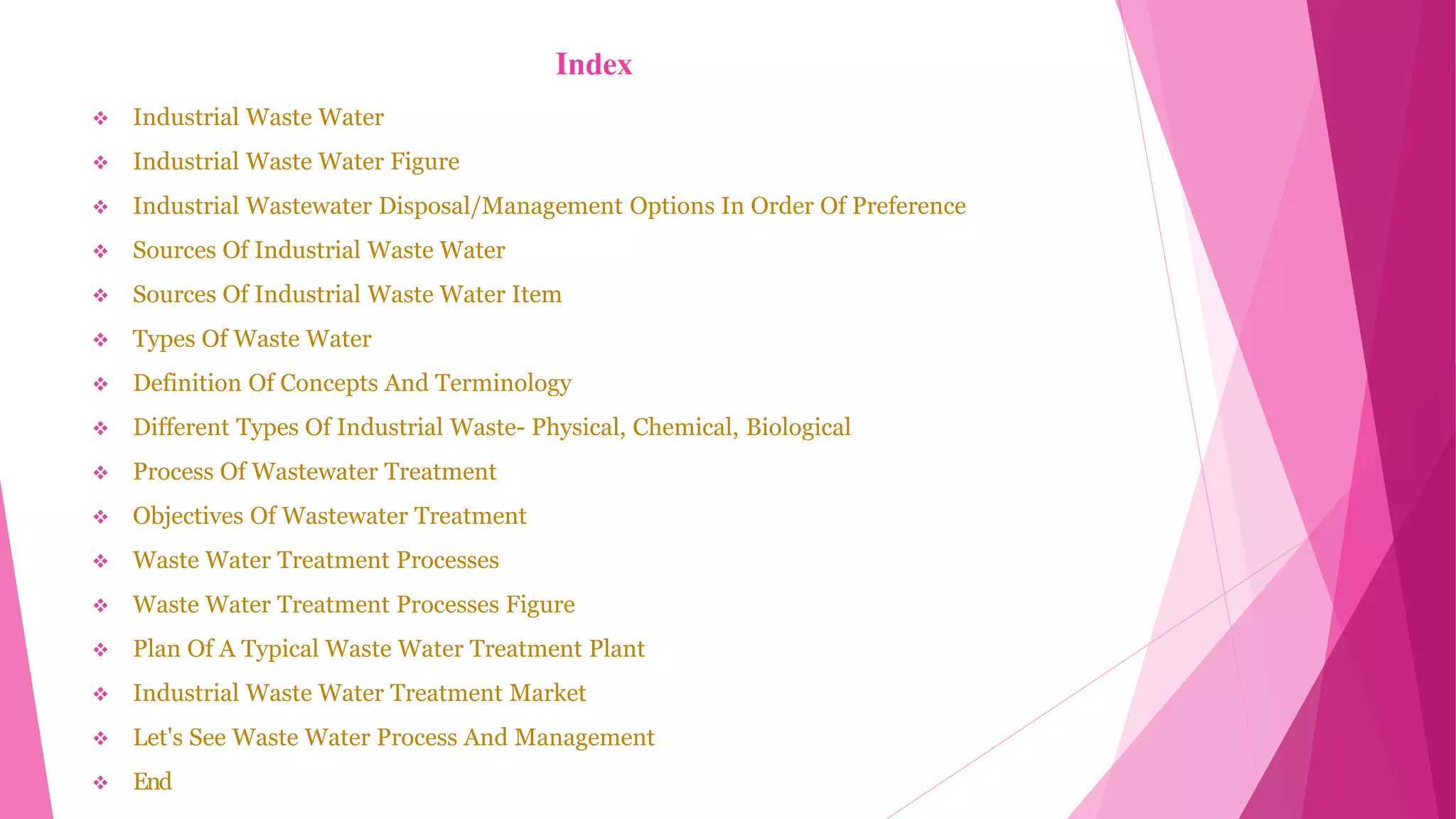 Disposal method of industrial waste water. | PPTX