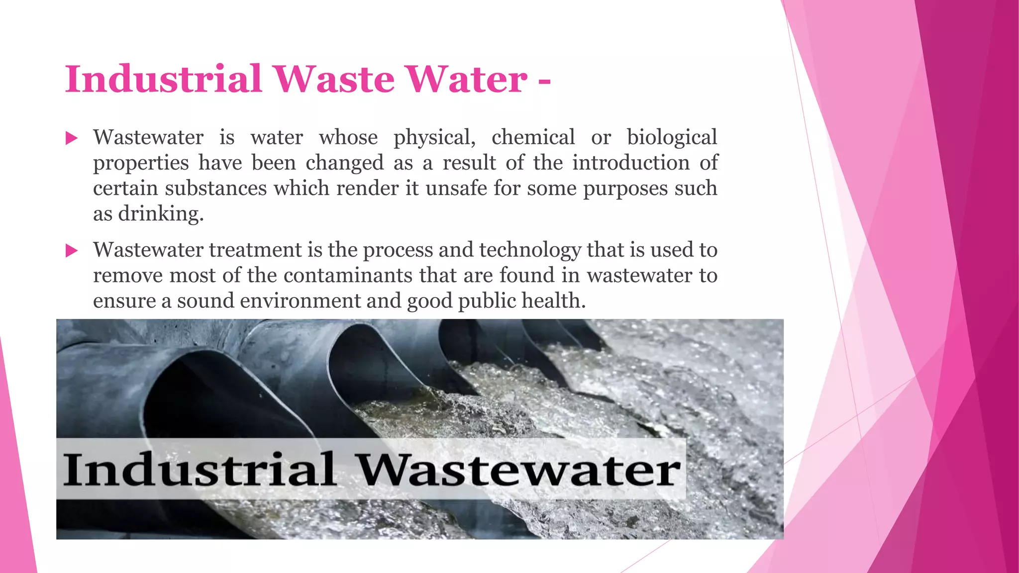 Disposal method of industrial waste water. | PPTX