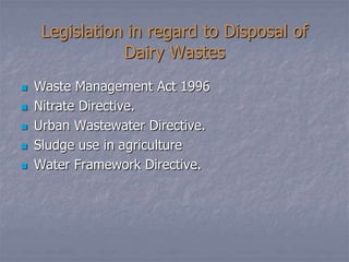 Disposal of dairy sludge | PPTX