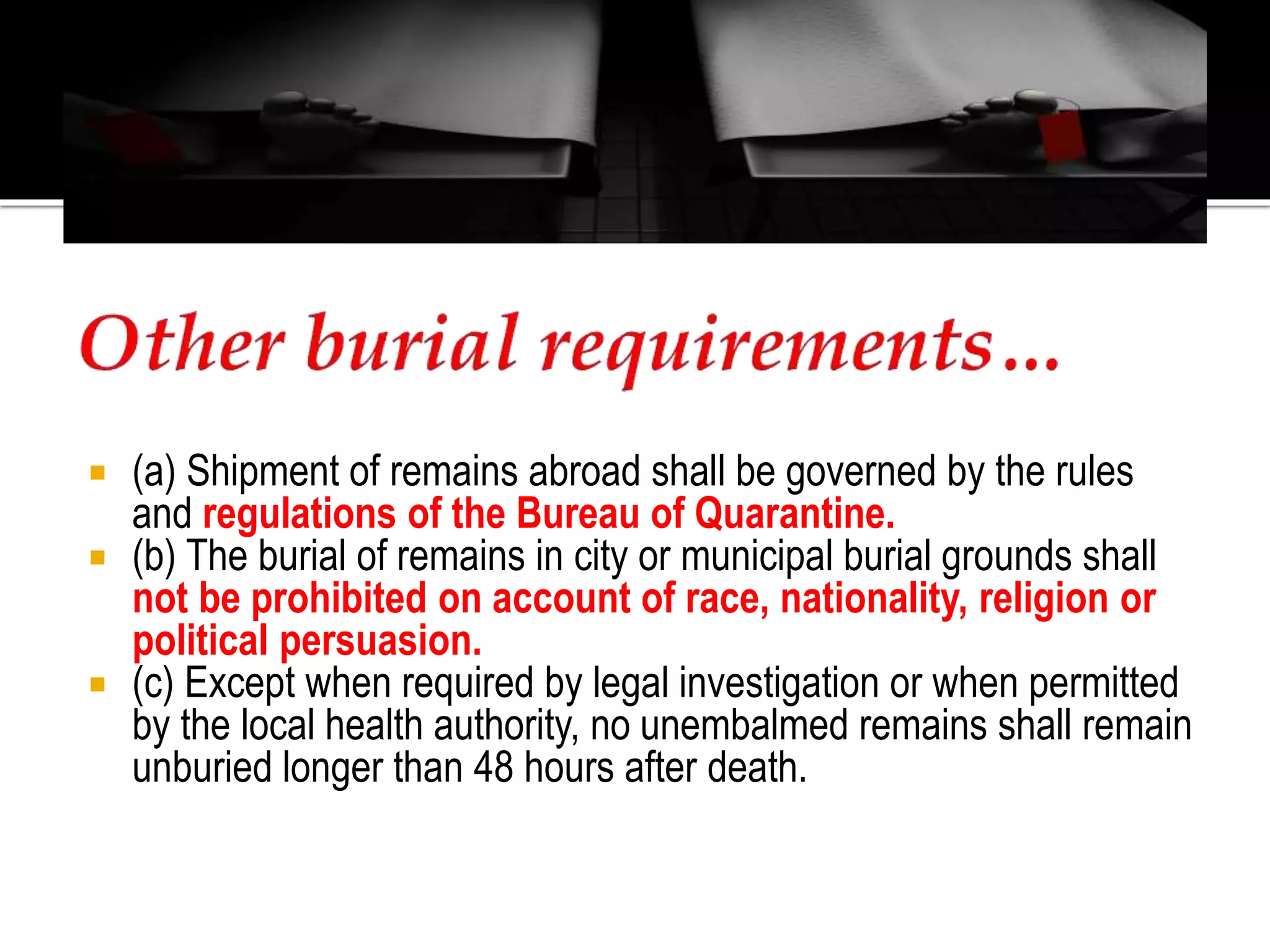 Disposal of dead body | PPTX