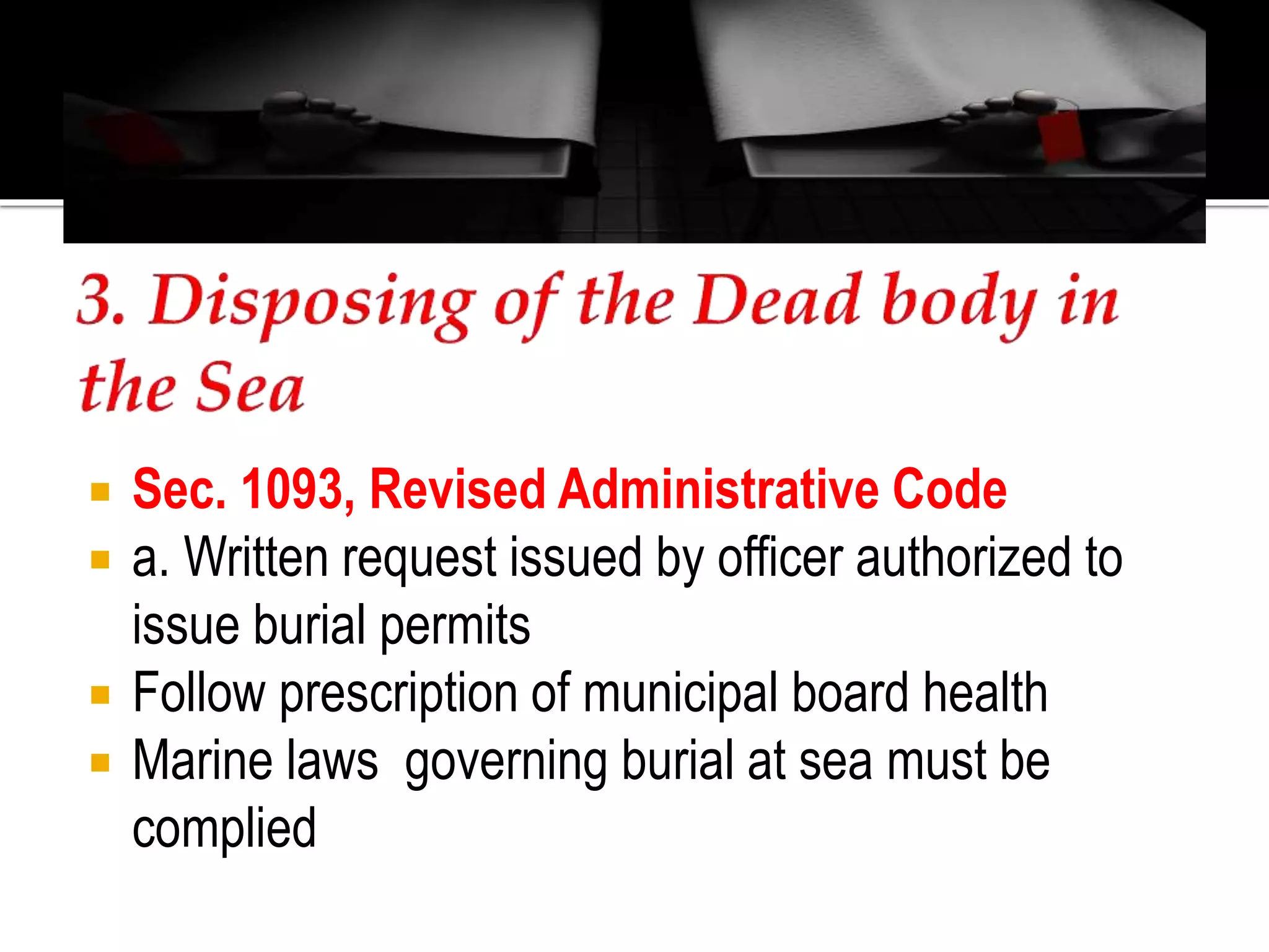 Disposal of dead body | PPTX