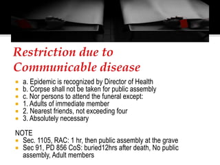 Disposal of dead body | PPTX