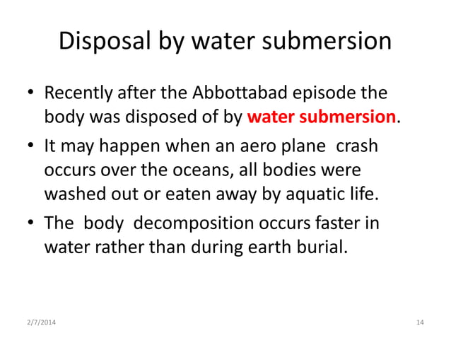 Disposal of dead body | PPTX