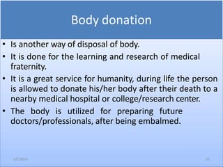 Disposal of dead body | PPTX