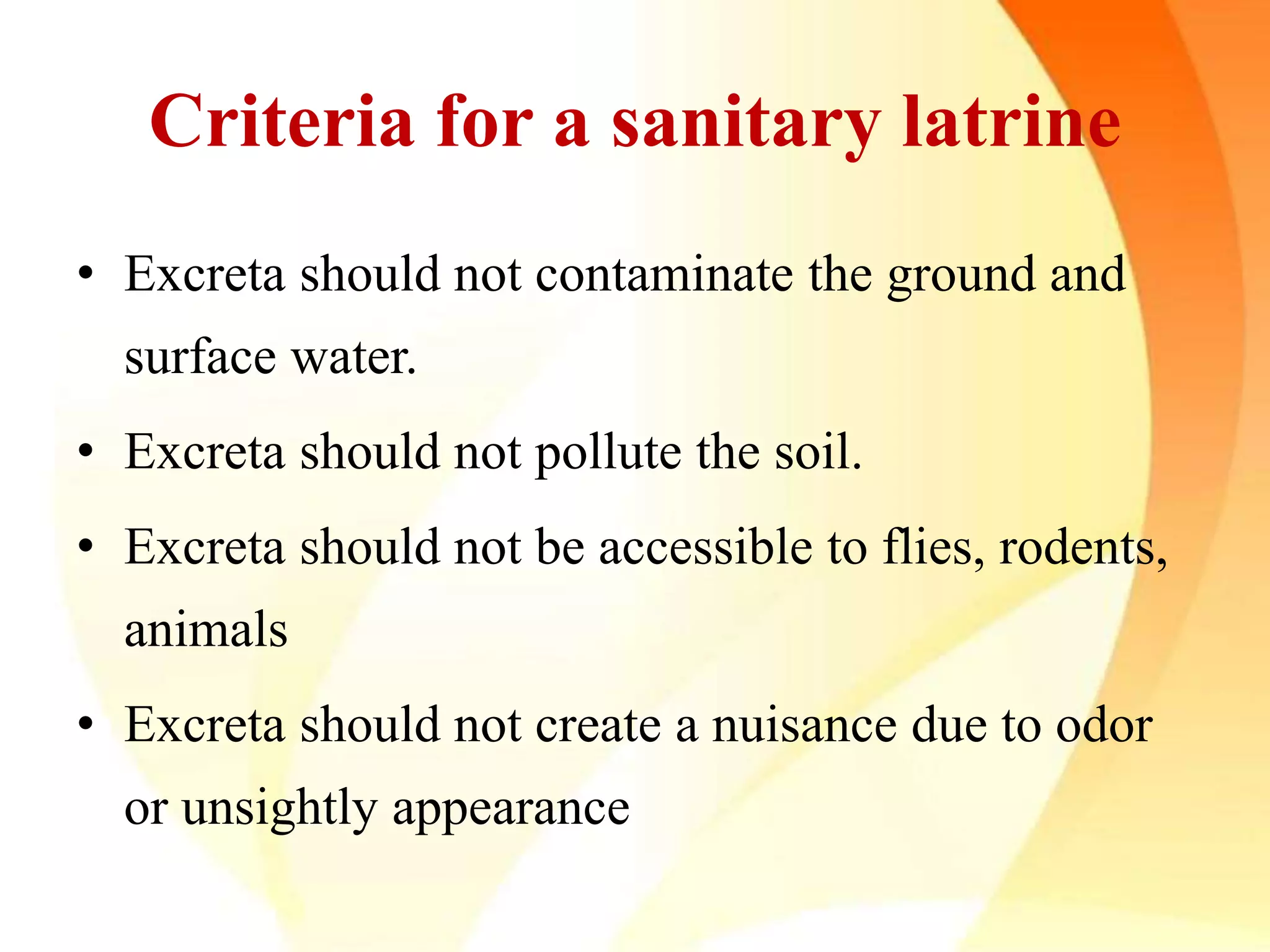 Disposal of excreta | PPTX