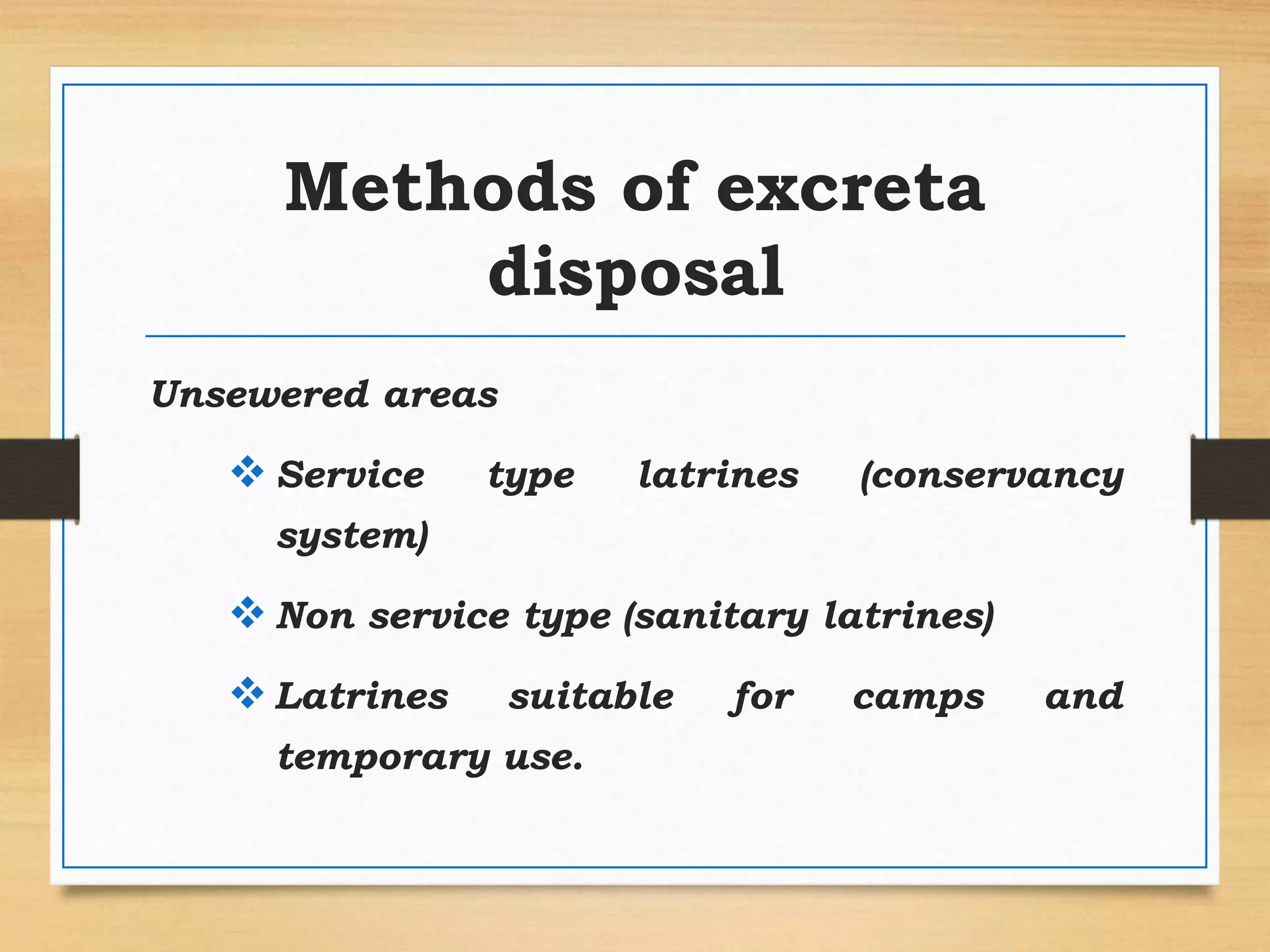 Disposal of excreta | PPTX