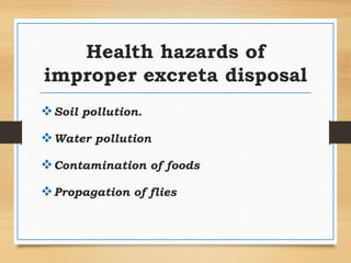 Disposal of excreta | PPTX