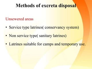 Disposal of excreta | PPTX