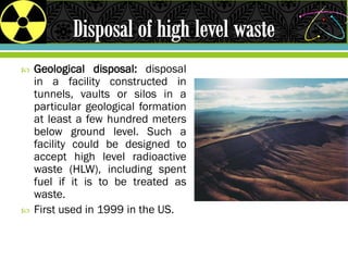 Disposal of radioactive waste | PPTX