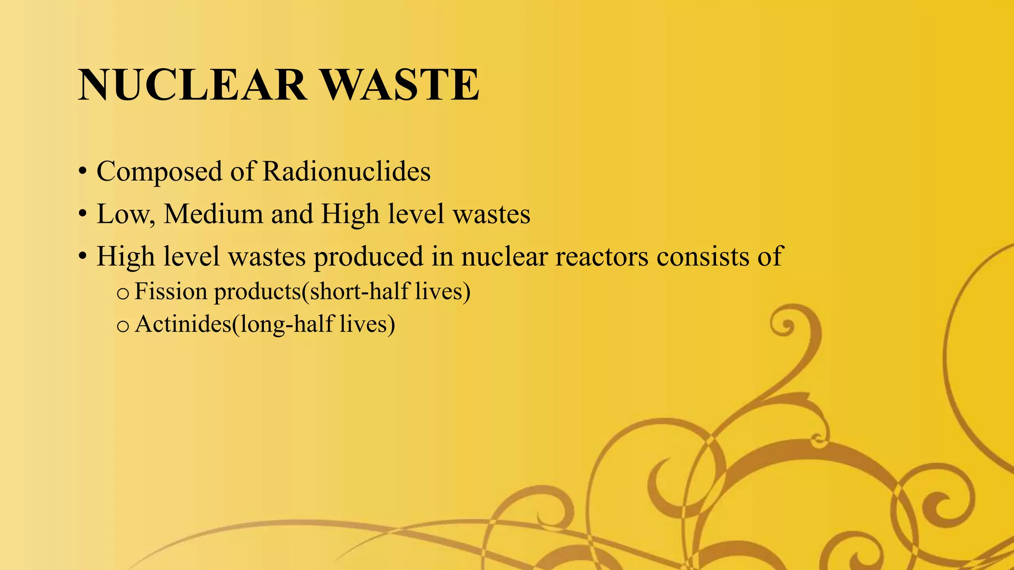 Disposal of radioactive waste | PPTX