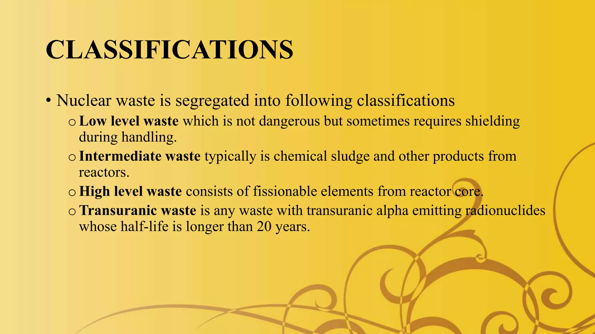 Disposal of radioactive waste | PPTX