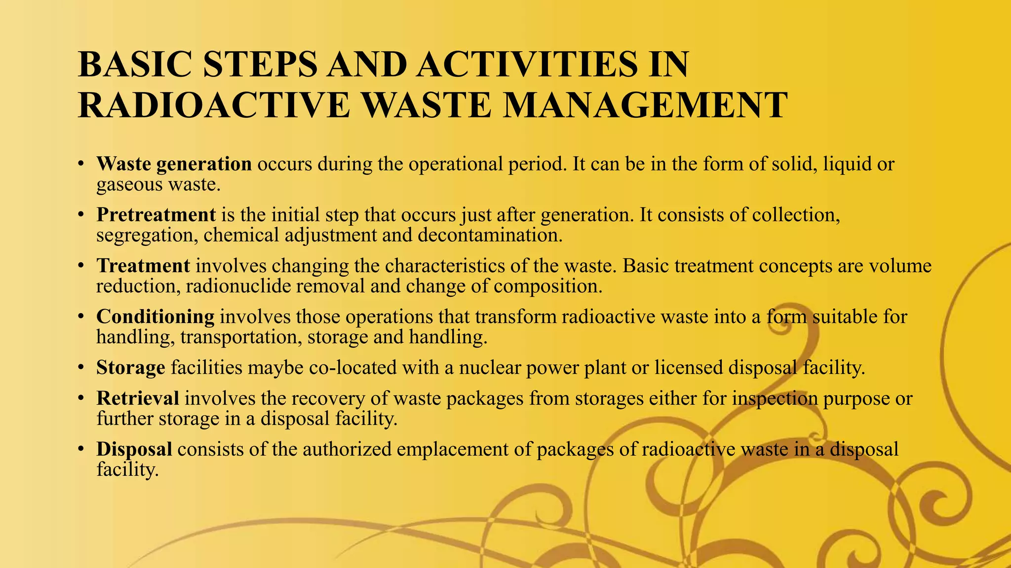 Disposal of radioactive waste | PPTX