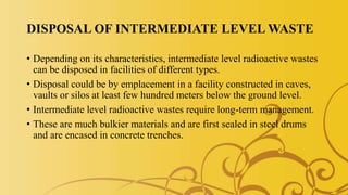 Disposal of radioactive waste | PPTX