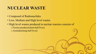 Disposal of radioactive waste | PPTX