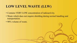 Disposal of radioactive waste | PPTX