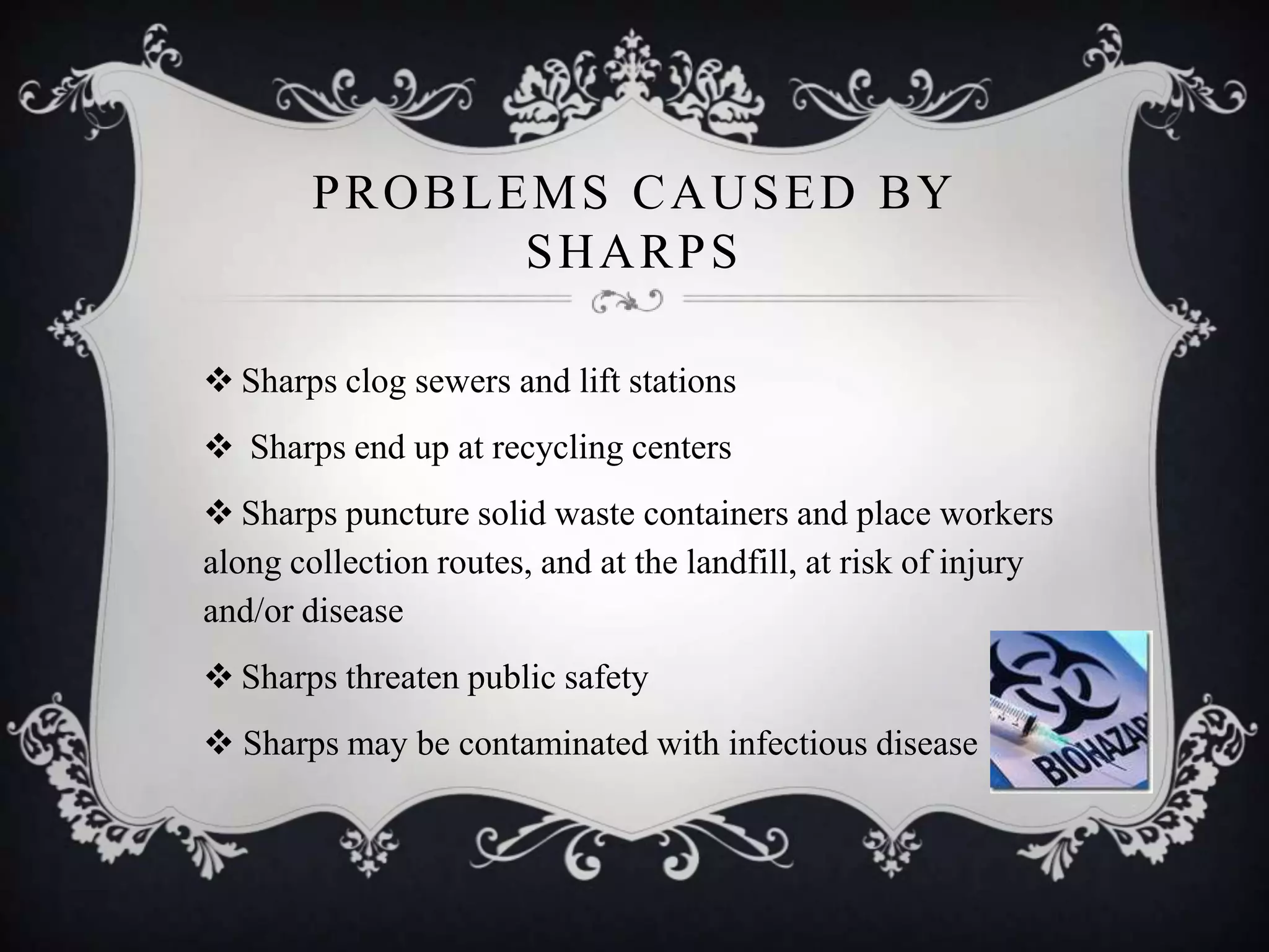 Disposal of sharp wastes(BIO MEDICAL WASTE MANAGEMENT) | PPTX