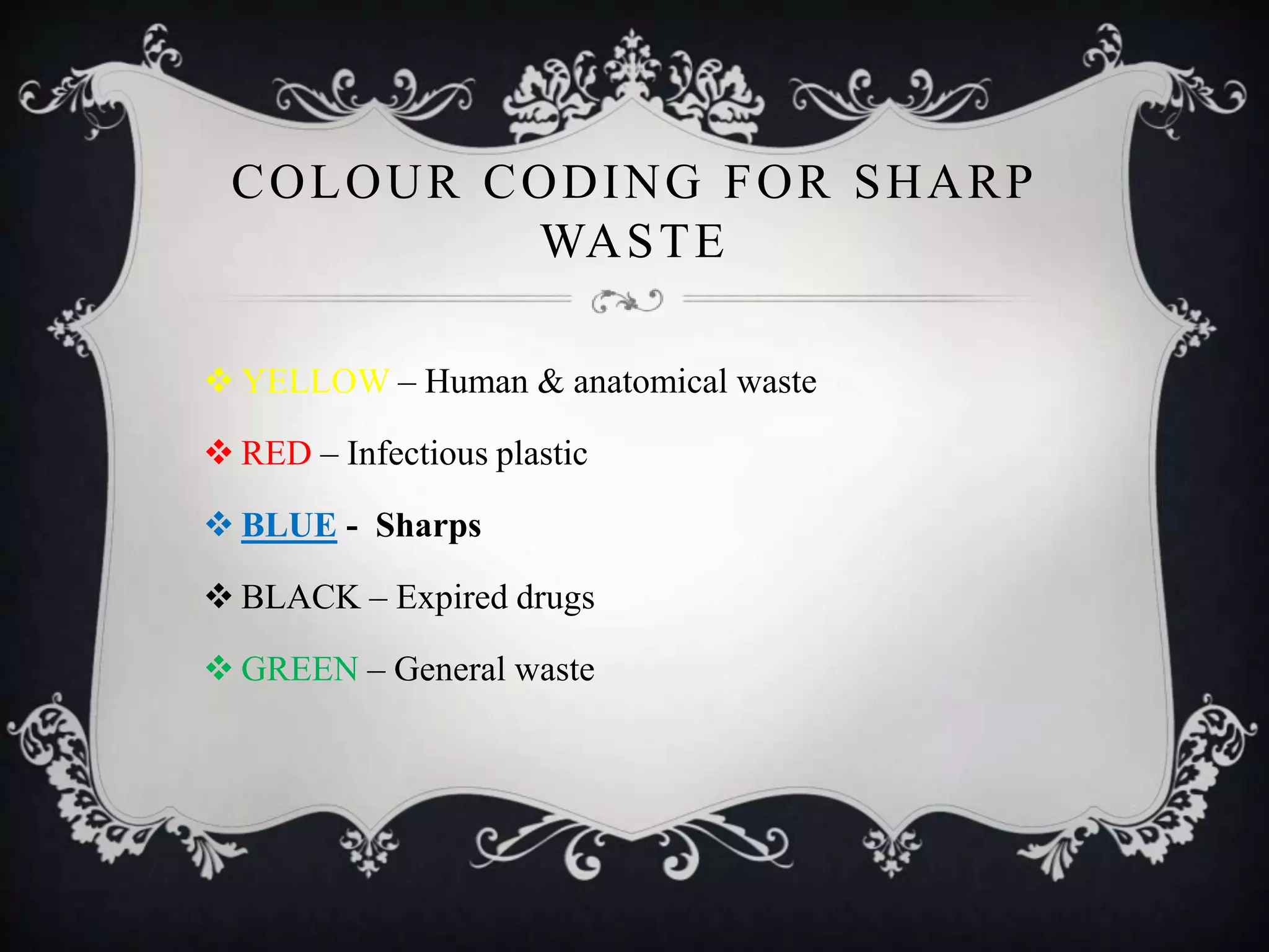 Disposal of sharp wastes(BIO MEDICAL WASTE MANAGEMENT) | PPTX
